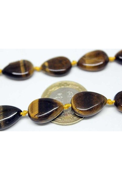 Yaşam Tohumu Kaplan Gözü Taşı Şekilli/2 Adet (14780-1)