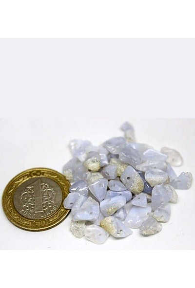 Yaşam Tohumu Delikli Kalsedon Taşı Mini Boy 50 Adet