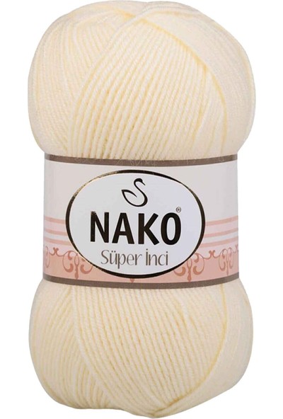 Nako Süper Inci El Örgü Ipi 100 gr Krem 256