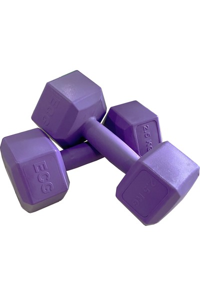 Ecgspor 2.5 kg Altıgen Mor Dambıl Seti 2.5 kg x 2 Adet Toplam 5 kg Ağırlık Seti Ecgspor 2.5 kg Altıgen Mor Dambıl Seti 2.5 kg x 2 Adet Toplam 5 kg Ağırlık Seti