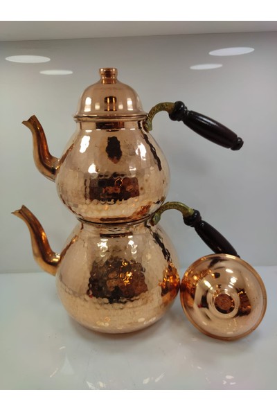 Bakır El Işlemeli Çaydanlık