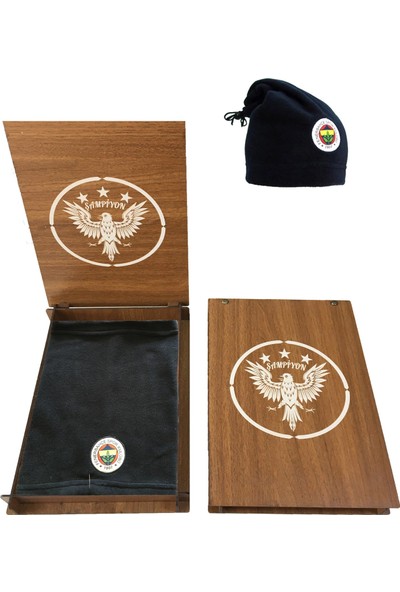 Fenerbahçe Lisanslı Polar Boyunluk - Bere (Ahşap Kutulu)