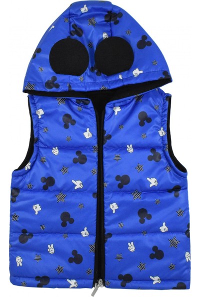 Erkek Çocuk Saks Mavisi Renk Desenli Şişme Yelek