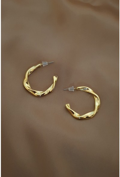 Bej Takı Chi Gold Kadın Halka Küpe Bej Takı Chi Gold Kadın Halka Küpe