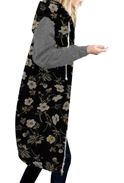 Hong Store Kadın Hoodie Çiçek Baskı (Yurt Dışından)