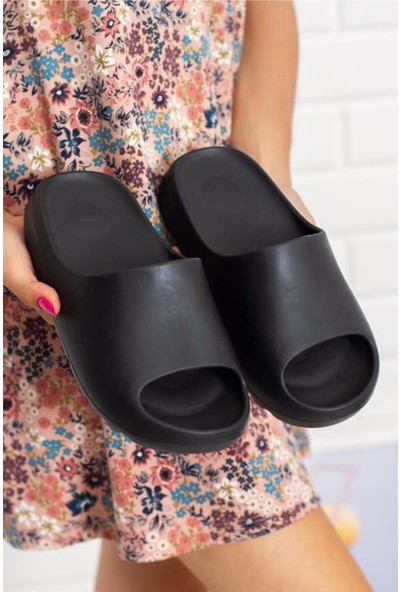 Unisex Siyah Yeezy Slide Terlik