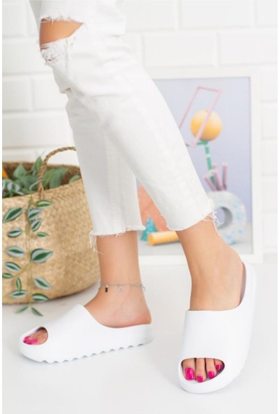 Unisex Siyah Yeezy Slide Terlik