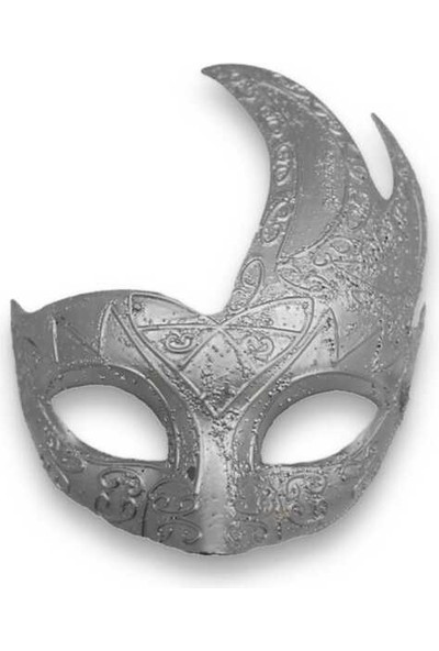 Big Party Store Plastik Kabartmalı Gümüş Maske Big Party Store Plastik Kabartmalı Gümüş Maske