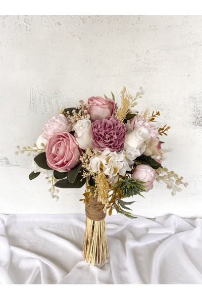 Dora Design Şakayık Gül Gelin Buketi Gelin Çiçeği Yeni Sezon