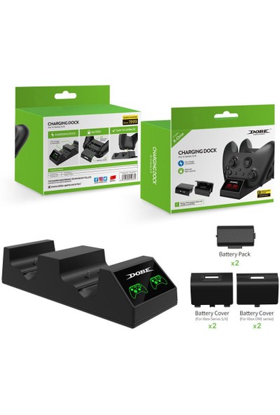 Dobe Xbox One Oyun Kolu Dock Series S x Wireless Controller Şarj Istasyonu Göstergeli 800MAH Dobe Xbox One Oyun Kolu Dock Series S x Wireless Controller Şarj Istasyonu Göstergeli 800MAH