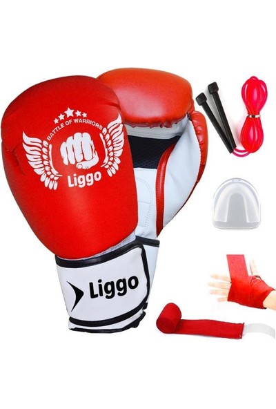 Liggo Boks Eldiveni Seti Bandaj Dişlik Atlama Ipi Kick Boks Muay Thai Liggo Boks Eldiveni Seti Bandaj Dişlik Atlama Ipi Kick Boks Muay Thai