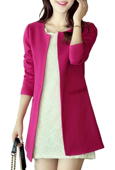 Özel Tasarım Blazer Ceket Uzun Ceket Atlas Kumaş Ceket Yeni Sezon Ceket Kalçayı Kapatan Ceket