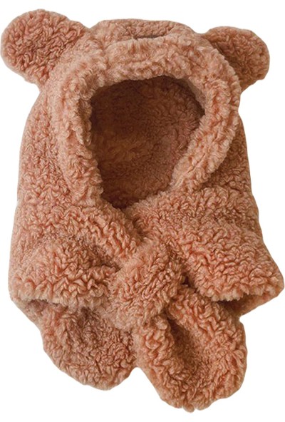 Bundera Avis Çocuk Kapşonlu Peluş Bere Atkı Welsoft Boyunluk Rüzgar Geçirmez Kulaklı Şapka