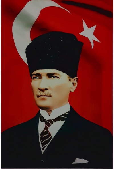 3mm Ahşap Mdf Atatürk Poster 40 x 60 cm