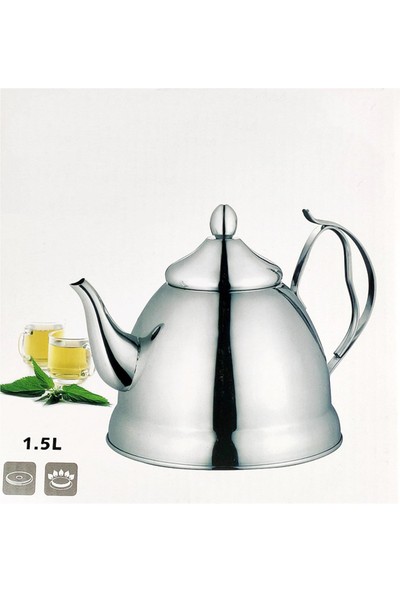 Pembis Consept Çelik Şık Çay ve Bitki Çayı Demleme Çaydanlığı 1,5lt