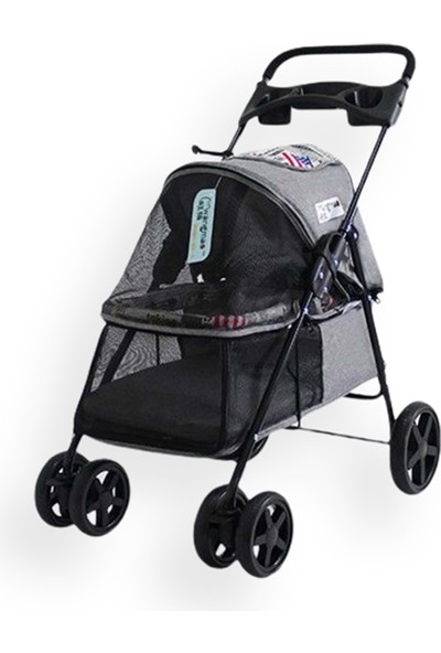 Zampa Tourist Kedi Köpek Arabası Gri 46 x 85 x 91.5 cm