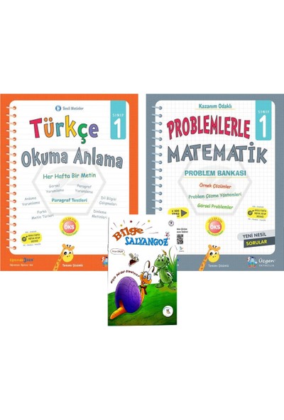 Üçgen Yayıncılık 1. Sınıf Türkçe Okuma Anlama + Problemlerle Matematik Üçgen Yayıncılık 1. Sınıf Türkçe Okuma Anlama + Problemlerle Matematik