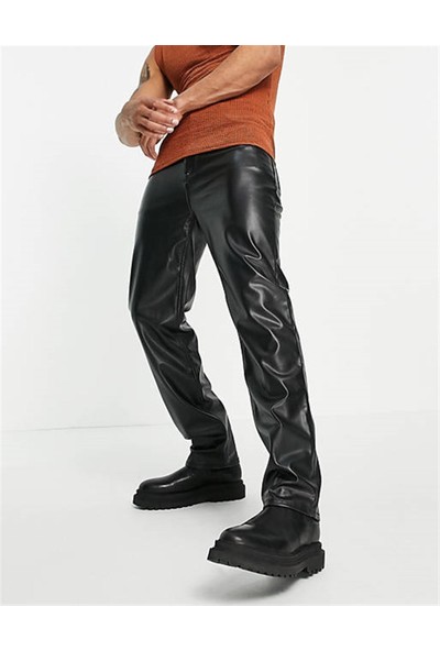 Soydance Asos Vintage Deri Boyfriend Jean Siyah