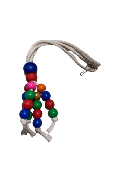 Dmc Pet Store Dmc Ipli Boncuklu Kuş Oyuncağı 20 cm
