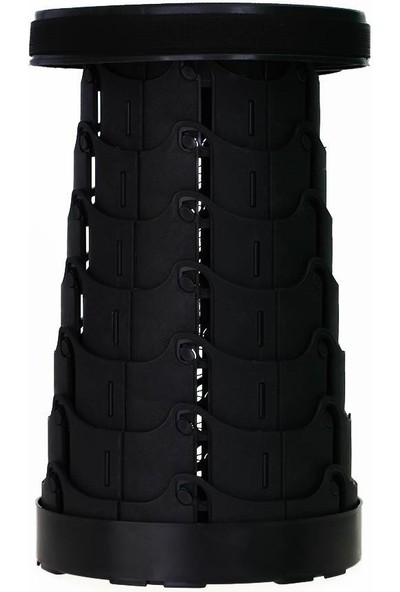 Teleskopik Katlanabilir, Taşınabilir Tabure-Siyah