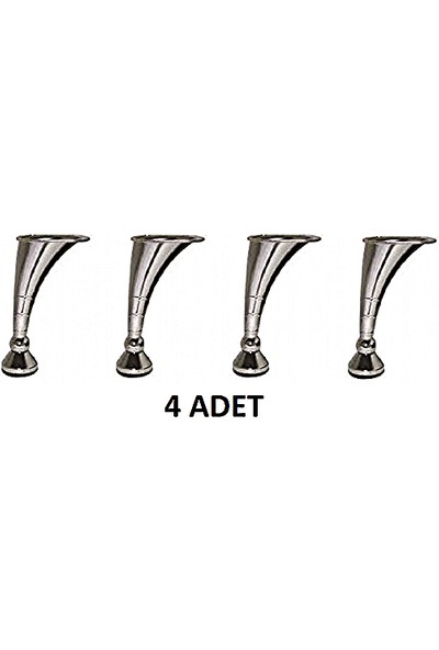 Adilon Kıvrık Konik Ayak Saten 12 cm 4 Adet ( Montaj Vidaları Ile) Adilon Kıvrık Konik Ayak Saten 12 cm 4 Adet ( Montaj Vidaları Ile)
