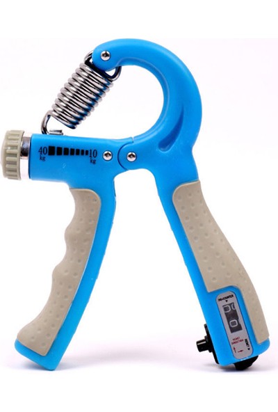Sertlik Ayarlanabilir 5-60 kg Direnç Sayaçlı El Egzersiz Yayı Mavi Sertlik Ayarlanabilir 5-60 kg Direnç Sayaçlı El Egzersiz Yayı Mavi