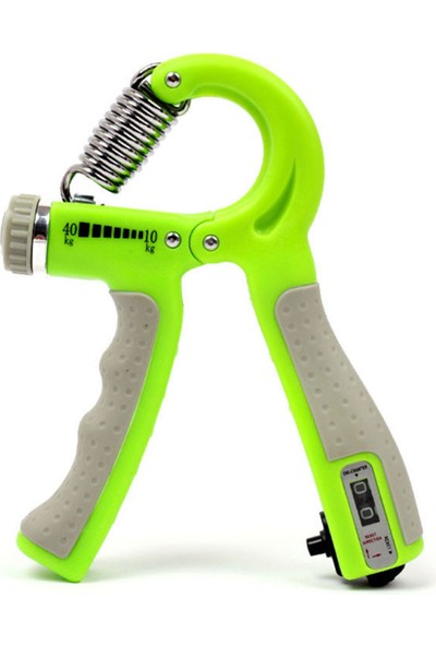 Sertlik Ayarlanabilir 5-60 kg Direnç Sayaçlı El Egzersiz Yayı Yeşil Sertlik Ayarlanabilir 5-60 kg Direnç Sayaçlı El Egzersiz Yayı Yeşil