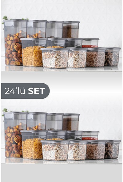 Vienev 24'lü Set Peggy Şeffaf Kapaklı Uzun Dikdörtgen Saklama Kabı Vienev 24'lü Set Peggy Şeffaf Kapaklı Uzun Dikdörtgen Saklama Kabı