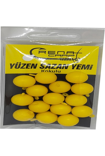 Renat Carp Yüzen Kulplu Kokulu Sarı Top Sazan Yemi 14 mm (10 Adet) Renat Carp Yüzen Kulplu Kokulu Sarı Top Sazan Yemi 14 mm (10 Adet)