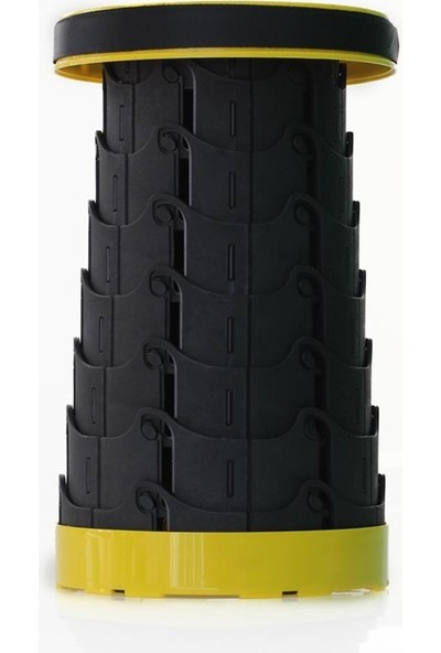 Teleskopik Katlanabilir, Taşınabilir Tabure-Sarı