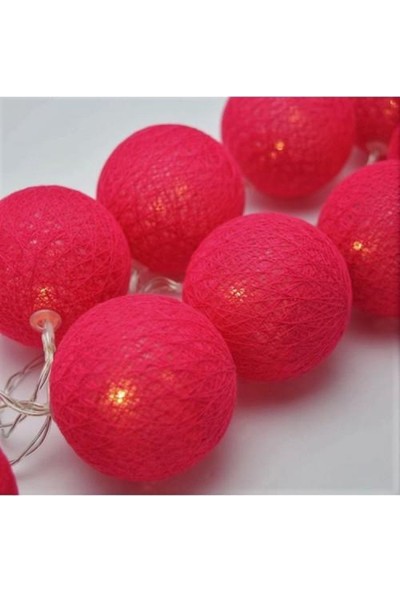 Baloncu Party Dünyası Renkli Ip Sarmalı Dize Şeklinde Top LED 2 Metre