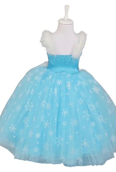 Bal Bebe Kız Çocuk Mavi Askılı Tarlatanlı Taç Asa Elsa Elbise Frozen Bal Bebe Kız Çocuk Mavi Askılı Tarlatanlı Taç Asa Elsa Elbise Frozen