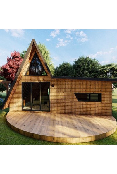 “mandu” A Frame Ahşap Ev (Ahşap Bungalov) 63M2 “mandu” A Frame Ahşap Ev (Ahşap Bungalov) 63M2