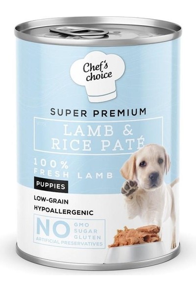 Chefs Choice Tahılsız Kuzulu Pirinçli Ezme Yavru Konserve Köpek Maması 400 gr Chefs Choice Tahılsız Kuzulu Pirinçli Ezme Yavru Konserve Köpek Maması 400 gr