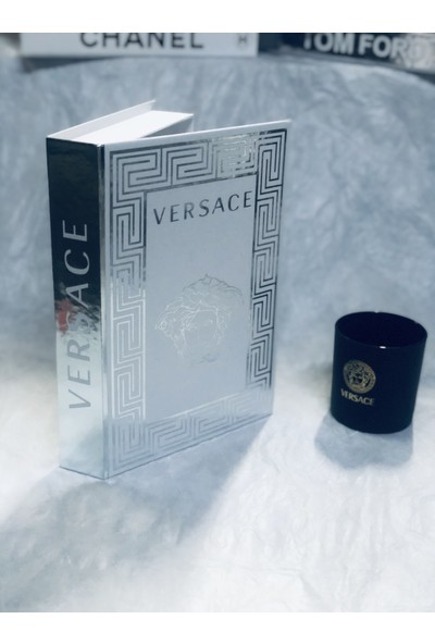 Lovely Book & Book Versace Klasik Model Kitap Kutusu Beyaz & Gümüş Dekoratif Kitap Kutusu Lovely Book & Book Versace Klasik Model Kitap Kutusu Beyaz & Gümüş Dekoratif Kitap Kutusu