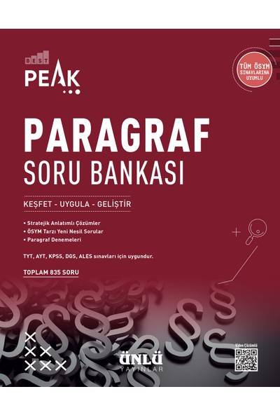 Ünlü Yayınları Best Peak Paragraf Soru Bankası