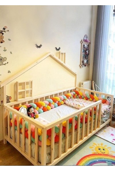 Köşk Mobilya Masal Doğal Montessori Bebek ve Çocuk Karyolası tüm Ölçülerde Yarım Çatılı Köşk Mobilya Masal Doğal Montessori Bebek ve Çocuk Karyolası tüm Ölçülerde Yarım Çatılı