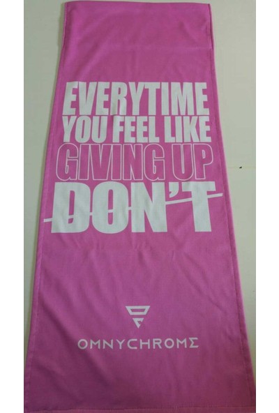 Baskılı Fermuarlı Fitness Havlusu 50 x120 cm