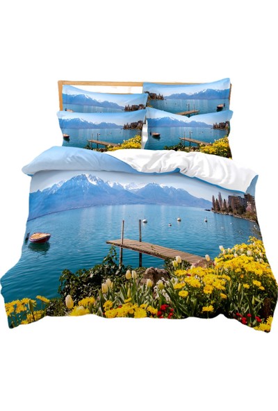 Genetti Home 3D Dijital Baskı Polyester Nevresim Takımı