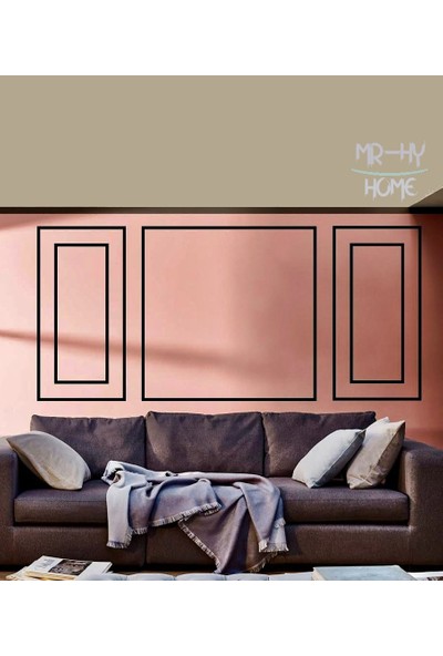 Mr-HY Dekoratif Boyanabilir 4 cm Duvar Çıtası Kesimli Hazır Paket
