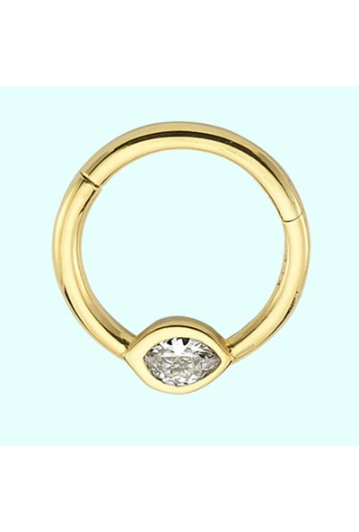 SembolGold Altın Halka Piercing Tektaş Göz 14 Ayar SembolGold Altın Halka Piercing Tektaş Göz 14 Ayar