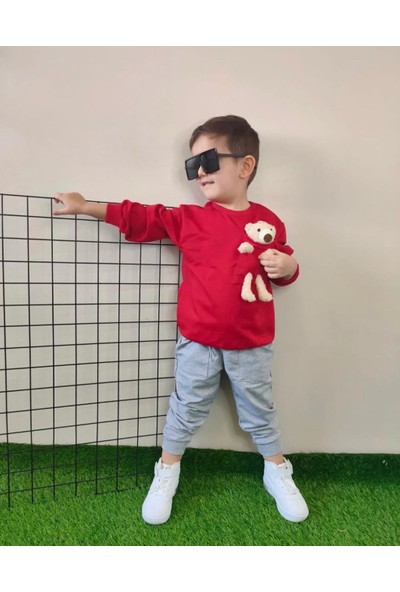 Hümas.Kids Erkek Çocuk Ayıcıklı Eşofman Takımı