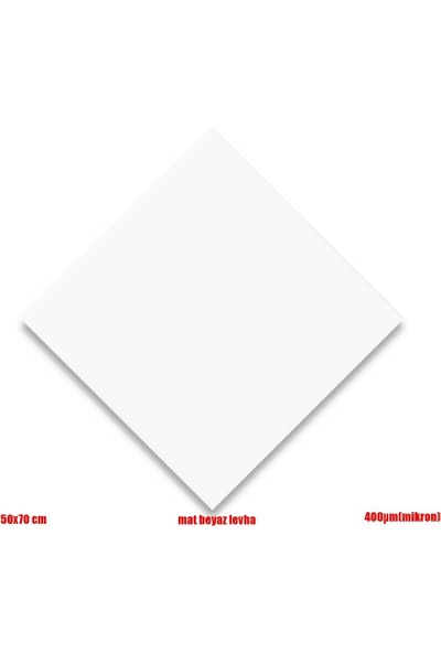Fedo 070 Pvc Mat LEVHA-BEYAZ-400 Mikron- 50X70 Cm. Fedo 070 Pvc Mat LEVHA-BEYAZ-400 Mikron- 50X70 Cm.