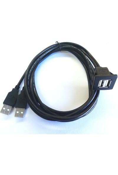 USB Uzatma Kablosu Çift Portlu ( Kare Şase Portlu )