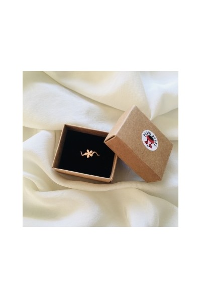 Pearl Beads Çelik Zirkon Taşlı Flora Rose Yüzük Pearl Beads Çelik Zirkon Taşlı Flora Rose Yüzük