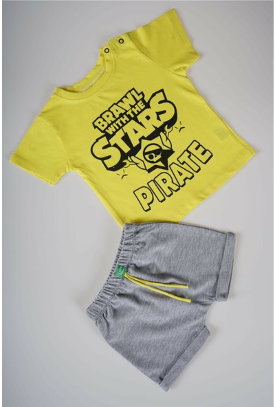 Miniko Kids Yeni Sezon Brawl Stars Baskılı Şortlu 2li Takım