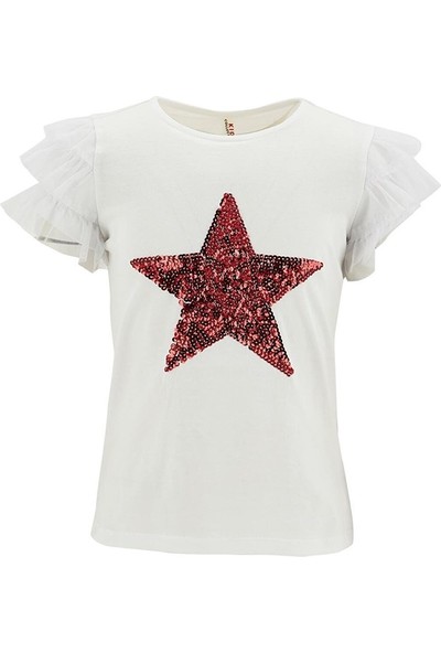 Miniko Kids 23 Nisan 19 Mayıs Kız Çocuk Yıldızlı Tişört Tütü Etek 2li Takım