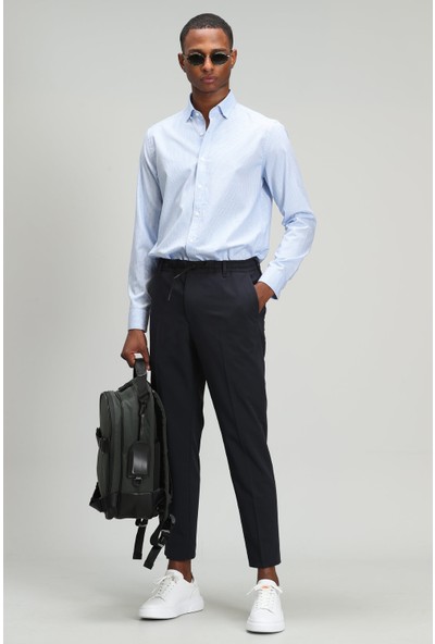 Lufian Rudolf Smart Erkek Chino Pantolon Tailored Fit Siyah