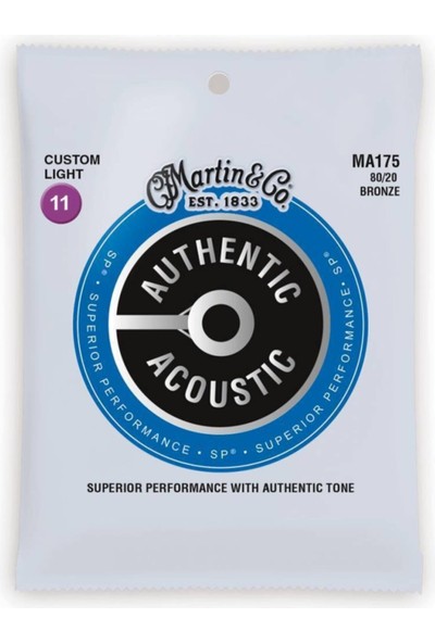 Martin MA175 Custom Light Akustik Gitar Teli ( Yeni Ürün) Martin MA175 Custom Light Akustik Gitar Teli ( Yeni Ürün)