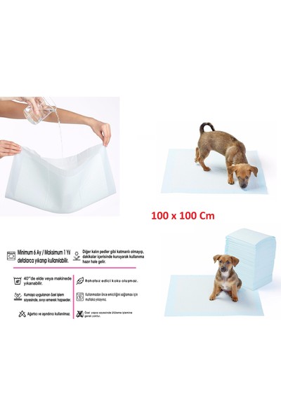 Go İthalat Yıkanabilir Köpek Çiş Pedi - 100 x 100 cm